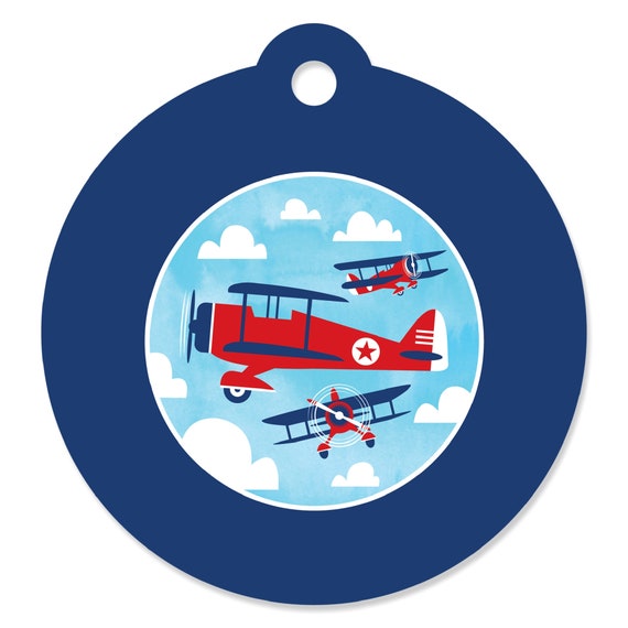 Taking Flight Airplane Craft Tags Party Supplies for a | Etsy