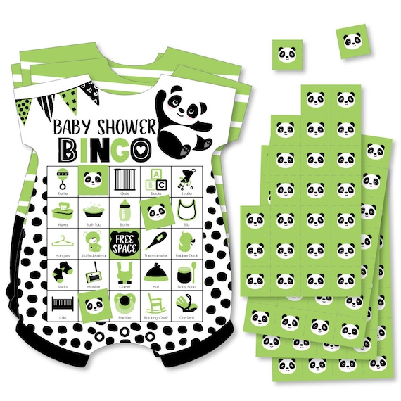 Party Like a Panda Bear - Picture Bingo Cards and Markers - Baby Shower ...