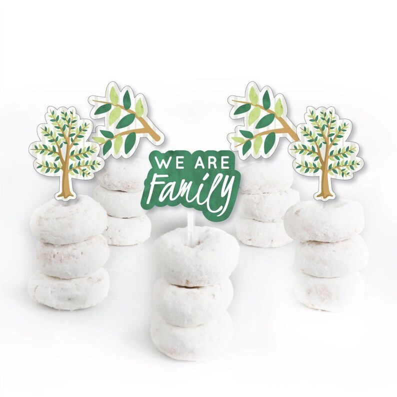 Family Tree Reunion Dessert Cupcake Toppers Family - Etsy
