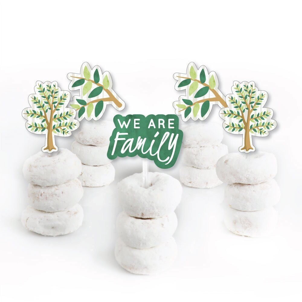 Family Tree Reunion - Dessert Cupcake Toppers - Family Gathering Party ...