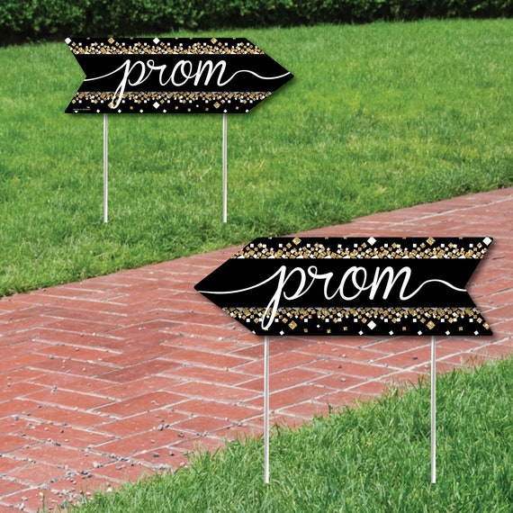 Prom - Prom Night Party Sign Arrow - Double Sided Directional Yard ...