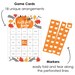 Fall Pumpkin - Bingo Cards and Markers - Halloween or Thanksgiving ...