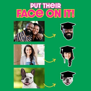 Custom Photo Grad Cap - Graduation Party Favors - Fun Face Temporary ...