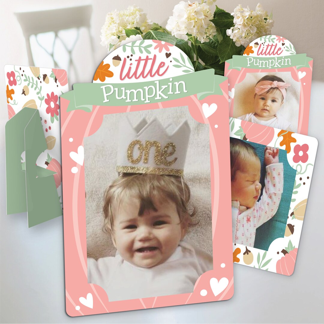 Girl Little Pumpkin - Fall Birthday Party or Baby Shower 4x6 Picture ...