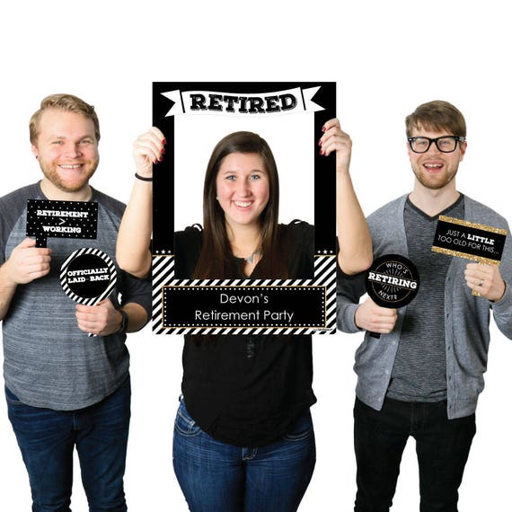 Happy Retirement - Personalized Retirement Themed Selfie Photo Booth ...