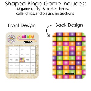 70’s Disco - Bar Bingo Cards and Markers - 1970s Disco Fever Party ...