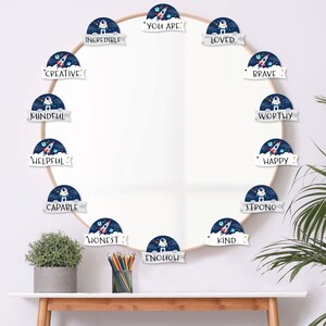 Outer Space Galaxy - DIY Blank Paper Desk or Locker Labels - Classroom ...