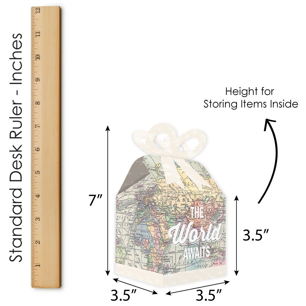 World Awaits Square Favor Gift Boxes Travel Themed Party | Etsy