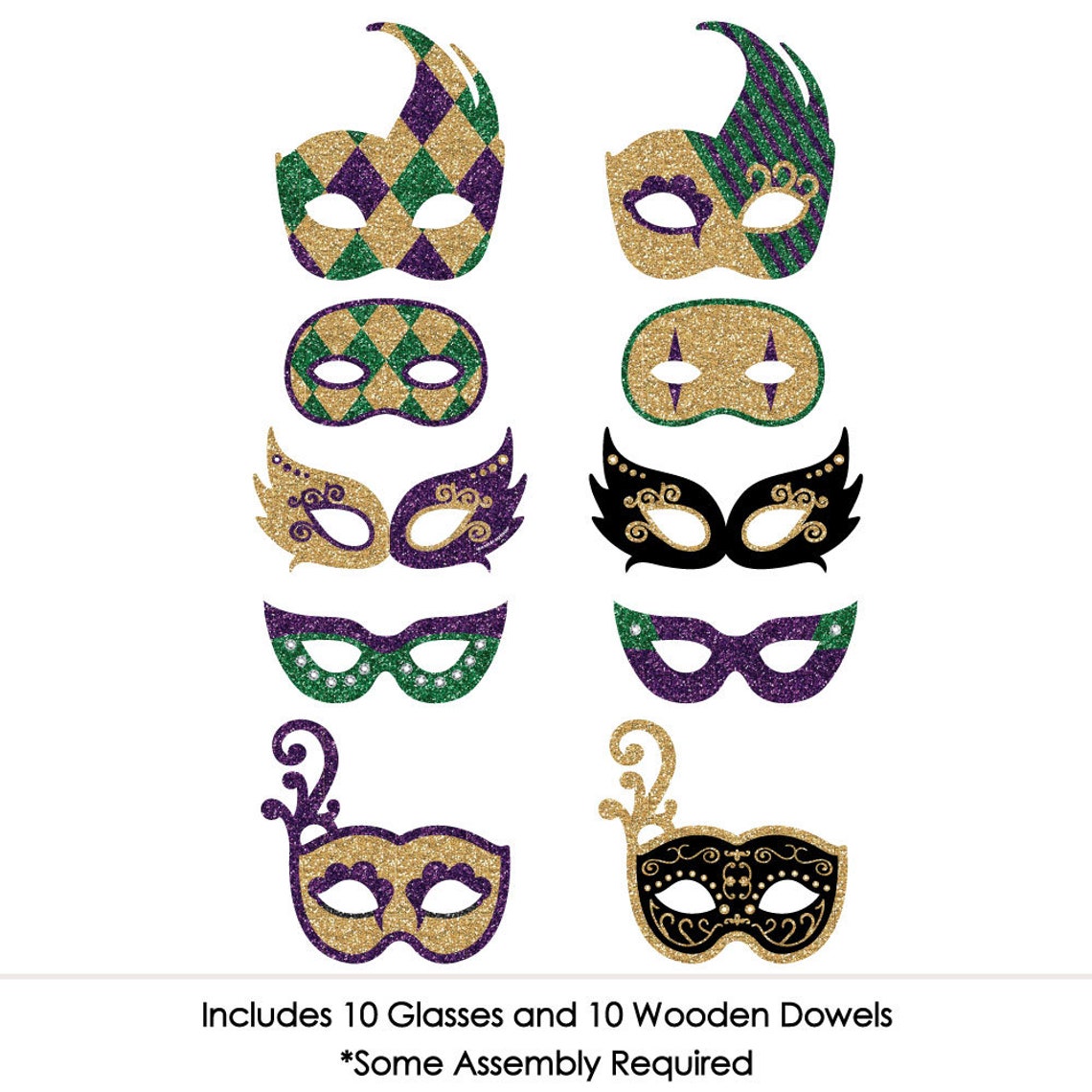 Mardi Gras Masks Mardi Gras Photo Booth Prop Accessories - Etsy