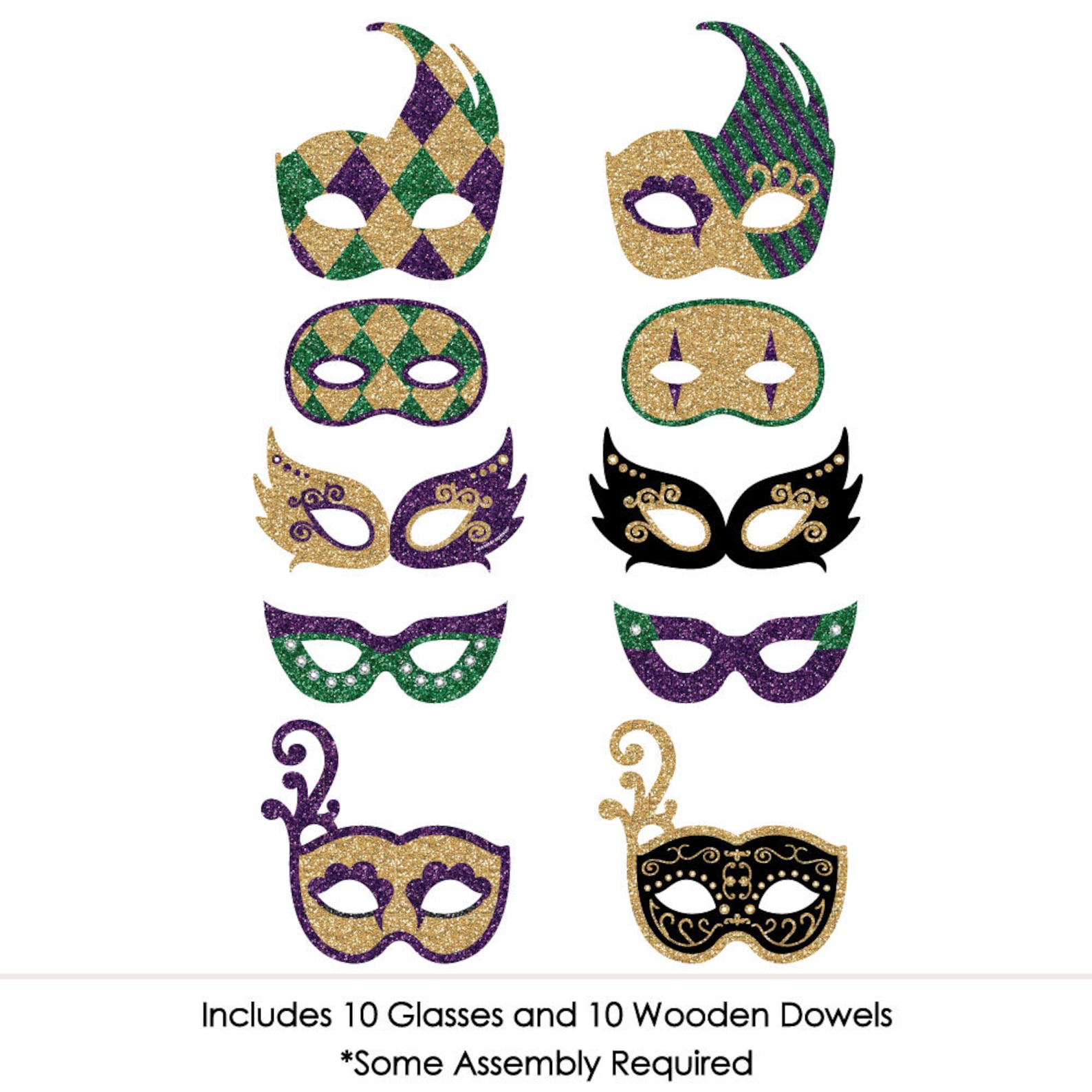 Mardi Gras Masks Mardi Gras Photo Booth Prop Accessories - Etsy