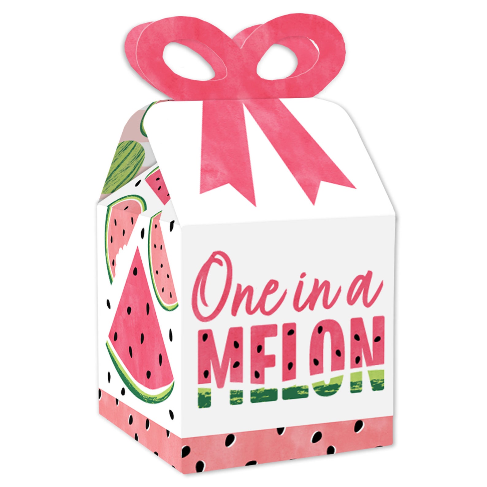 Sweet Watermelon - Square Favor Gift Boxes - Fruit Party Bow Boxes ...