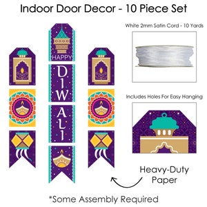 Happy Diwali - Hanging Vertical Paper Door Banners - Festival of Lights ...