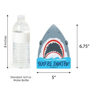 Shark Zone - Shaped Fill-in Invitations - Jawsome Shark Party or ...