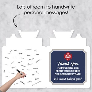 Thank You Firefighters - First Responders Appreciation Big Greeting ...