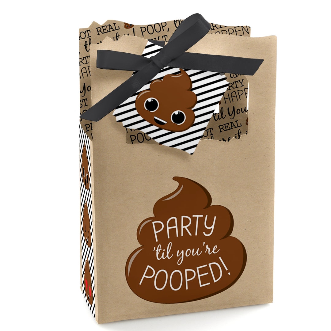 Party 'til You're Pooped - Poop Emoji Party Favor Boxes - Set of 12 - Etsy