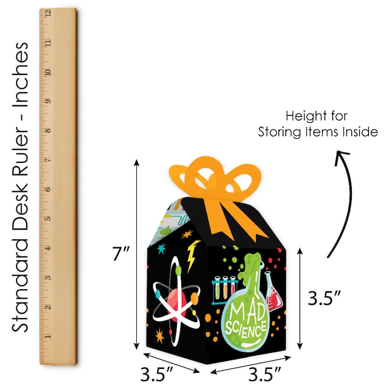 Scientist Lab - Square Favor Gift Boxes - Baby Shower or Birthday Party ...