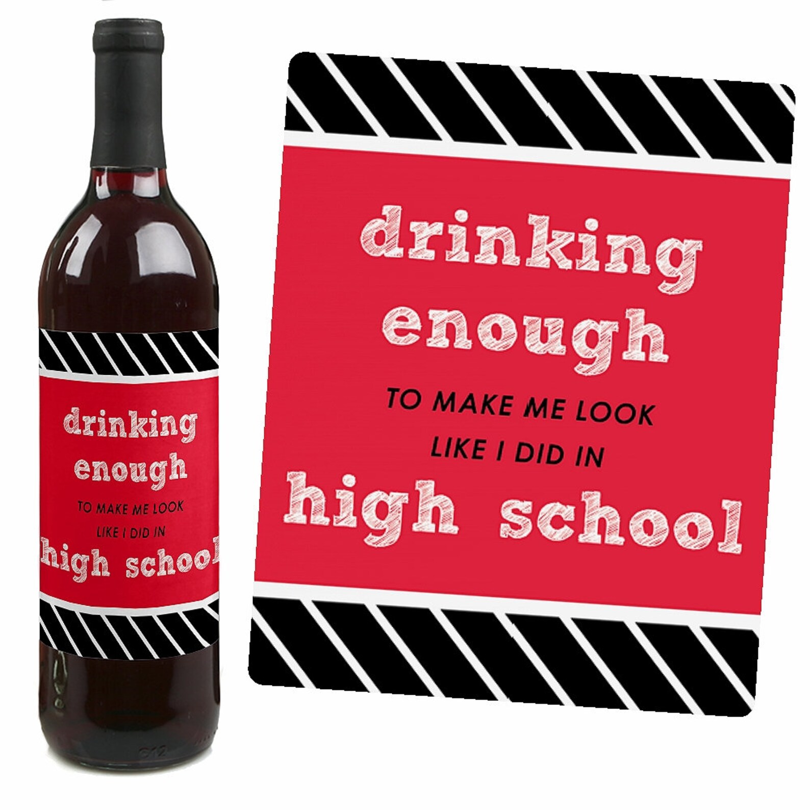 Class Reunion Wine Bottle Labels for School Parties and - Etsy