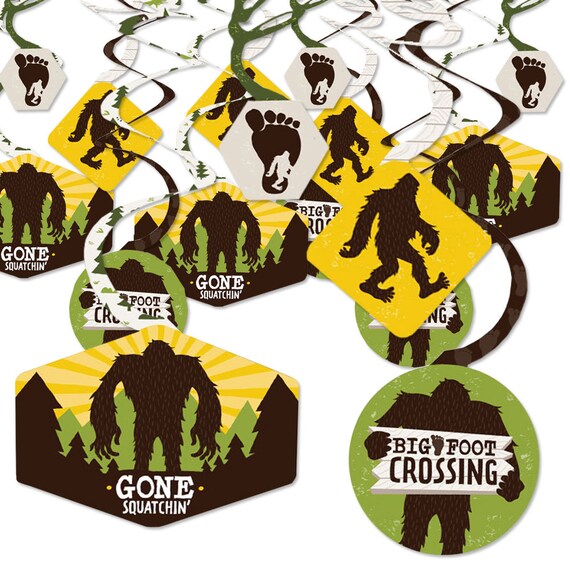 Sasquatch Crossing - Bigfoot Party or Birthday Party Hanging Decor ...