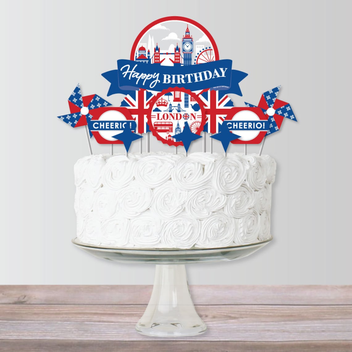 Cheerio London British UK Birthday Party Cake Decorating | Etsy