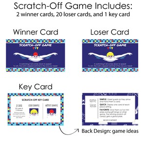 Making Waves - Swim Team - Birthday & Swimming Party Scratch off Games ...
