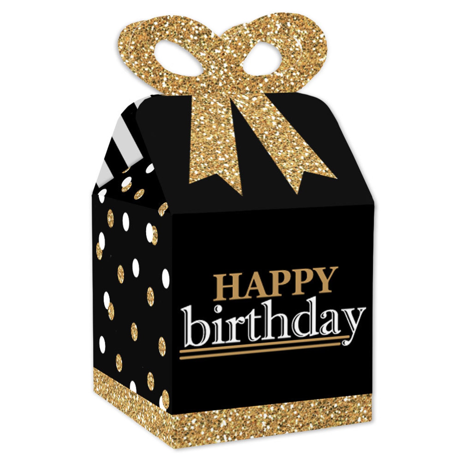 Adult Happy Birthday Gold Square Favor Gift Boxes - Etsy