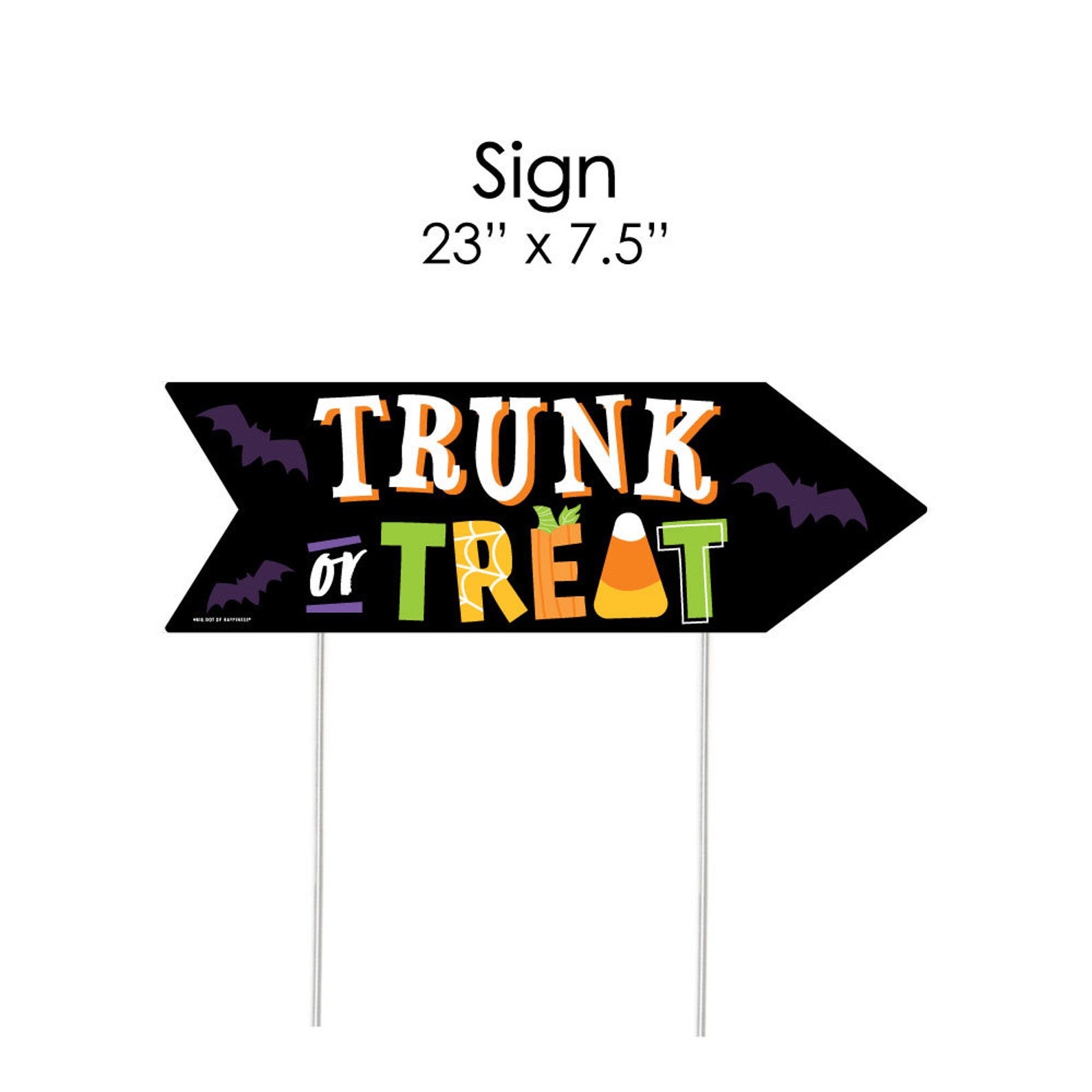 Trunk or Treat Halloween Car Parade Party Sign Arrow - Etsy