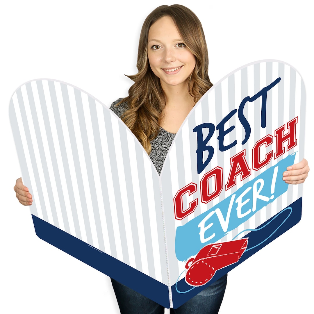 Coach Appreciation - Best Coach Ever Giant Greeting Card - Big Shaped ...