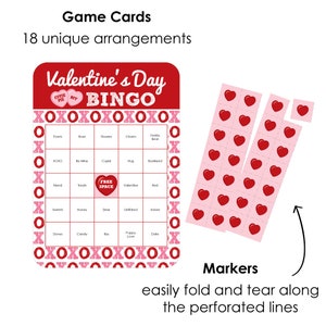 Conversation Hearts - Bingo Cards and Markers - Valentine’s Day Party ...