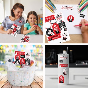 Ta-da, Magic Show Magical Birthday Party Favor Sticker Set 12 Sheets ...