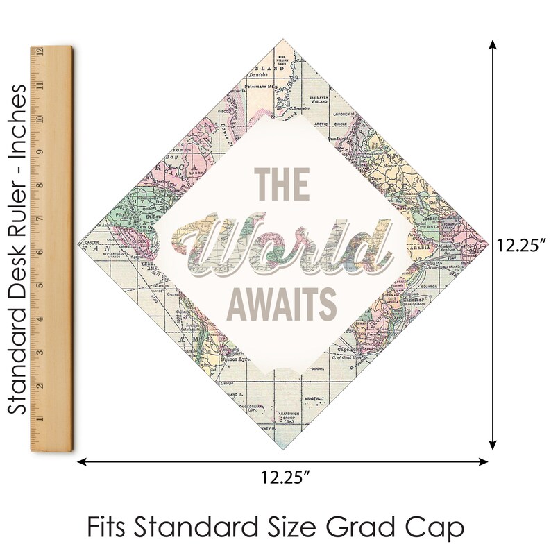 World Awaits Travel Themed Graduation Cap Decorations Kit - Etsy