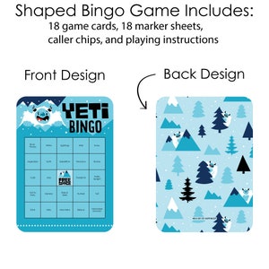 Yeti to Party - Bingo Cards and Markers - Abominable Snowman Party or ...