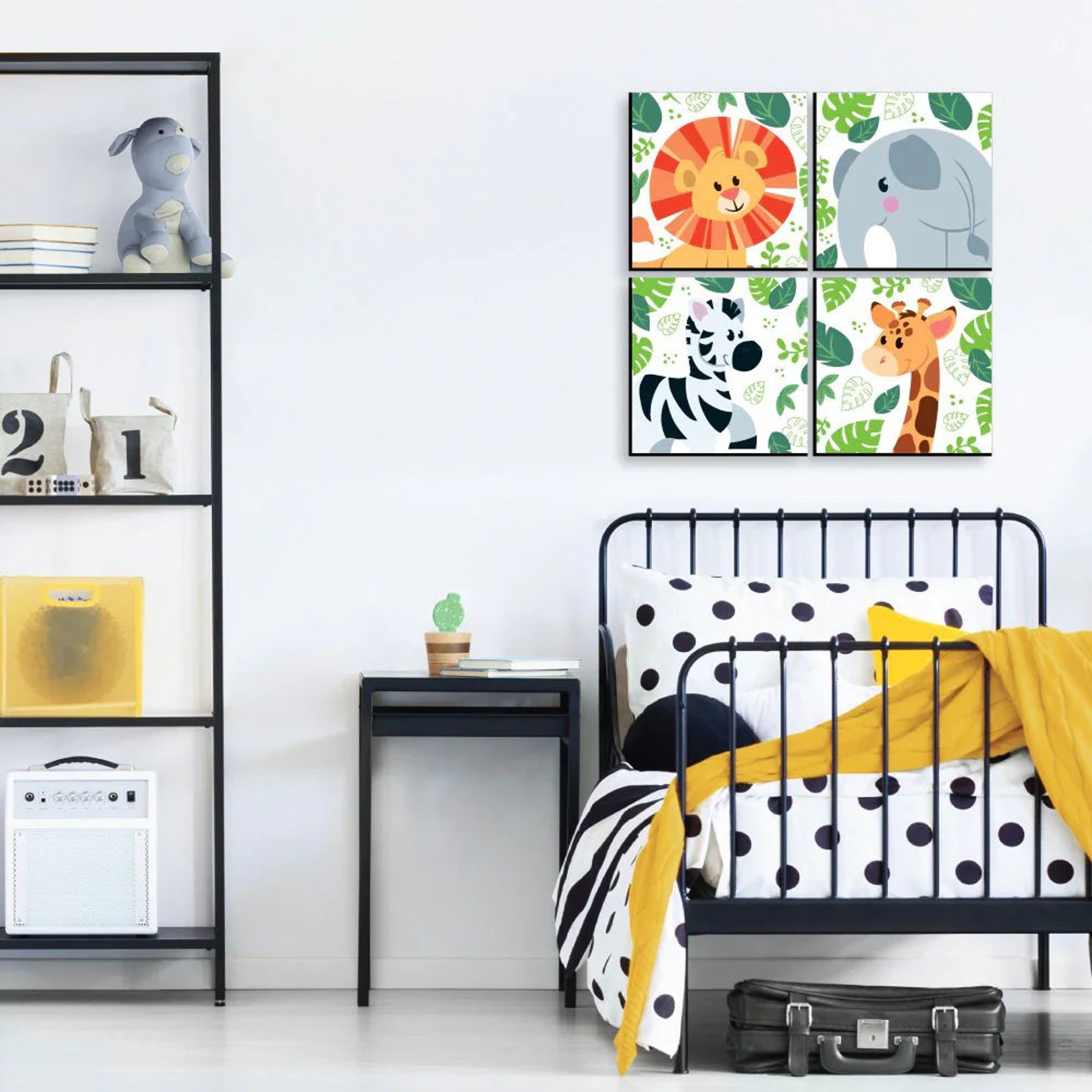 Jungle Party Animals Safari Zoo Animal Kids Room Nursery | Etsy