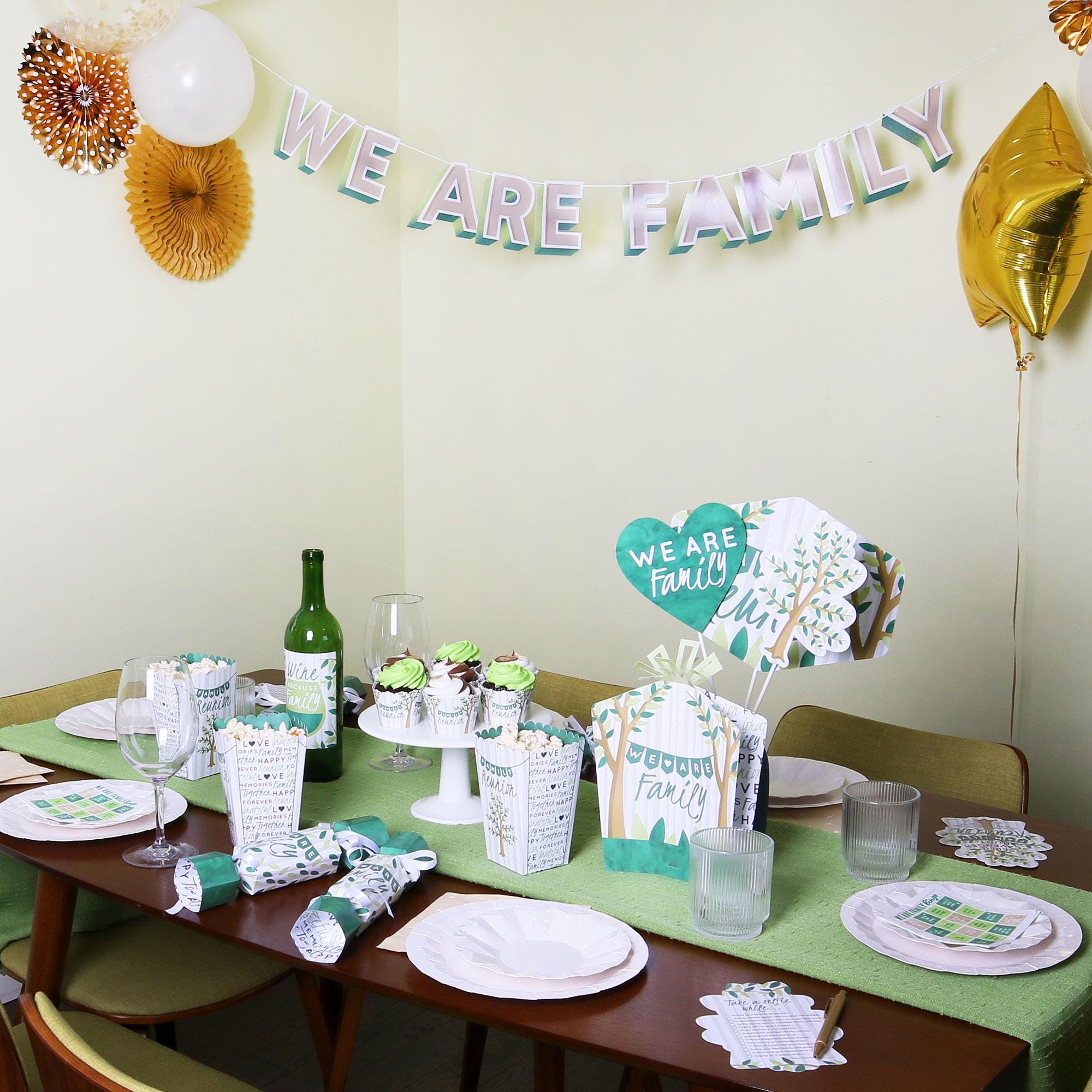 Family Tree Reunion - Centerpiece Sticks - Family Gathering Party Table ...