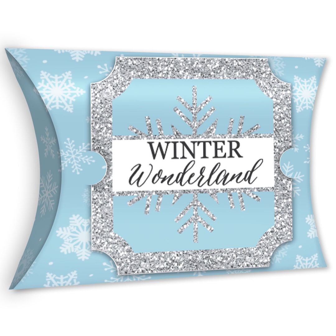 Winter Wonderland - Favor Gift Boxes - Snowflake Holiday Party and ...