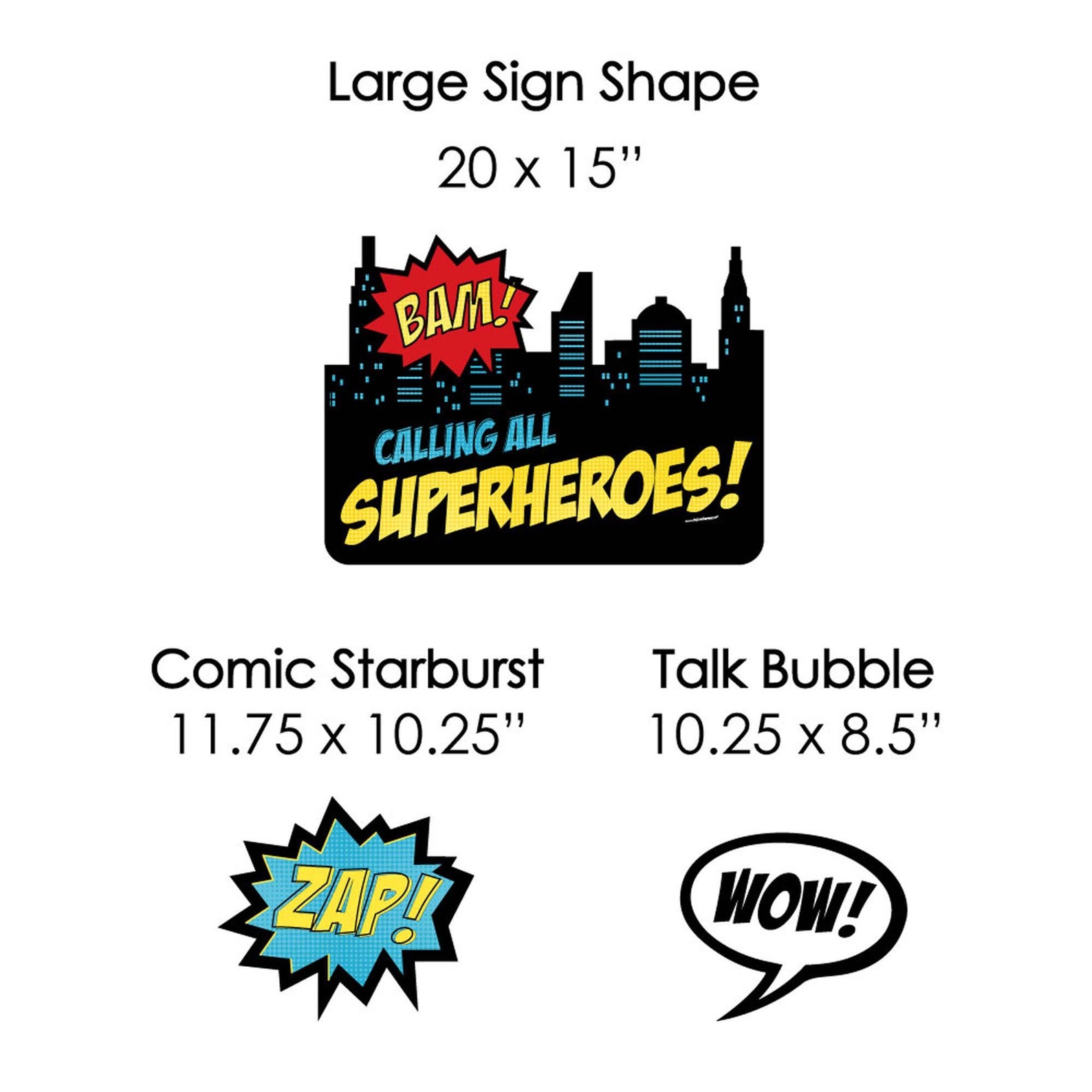 Bam Superhero - Yard Sign and Outdoor Lawn Decorations - Baby Shower or ...