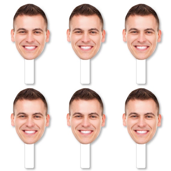 Fun Face Cutout Paddles - Custom Photo Head Cut Out Photo Booth and Fan ...