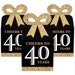 Adult 40th Birthday - Gold - Square Favor Gift Boxes - Birthday Party ...