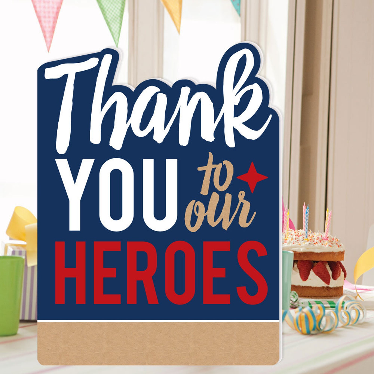Thank You to Our Heroes Appreciation Big Greeting Card - Etsy