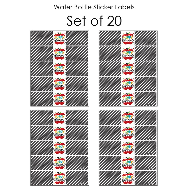 Teacher Retirement Happy Retirement Party Water Bottle - Etsy