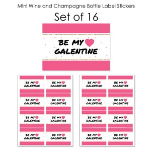 Be My Galentine - Mini Wine and Champagne Bottle Label Stickers ...