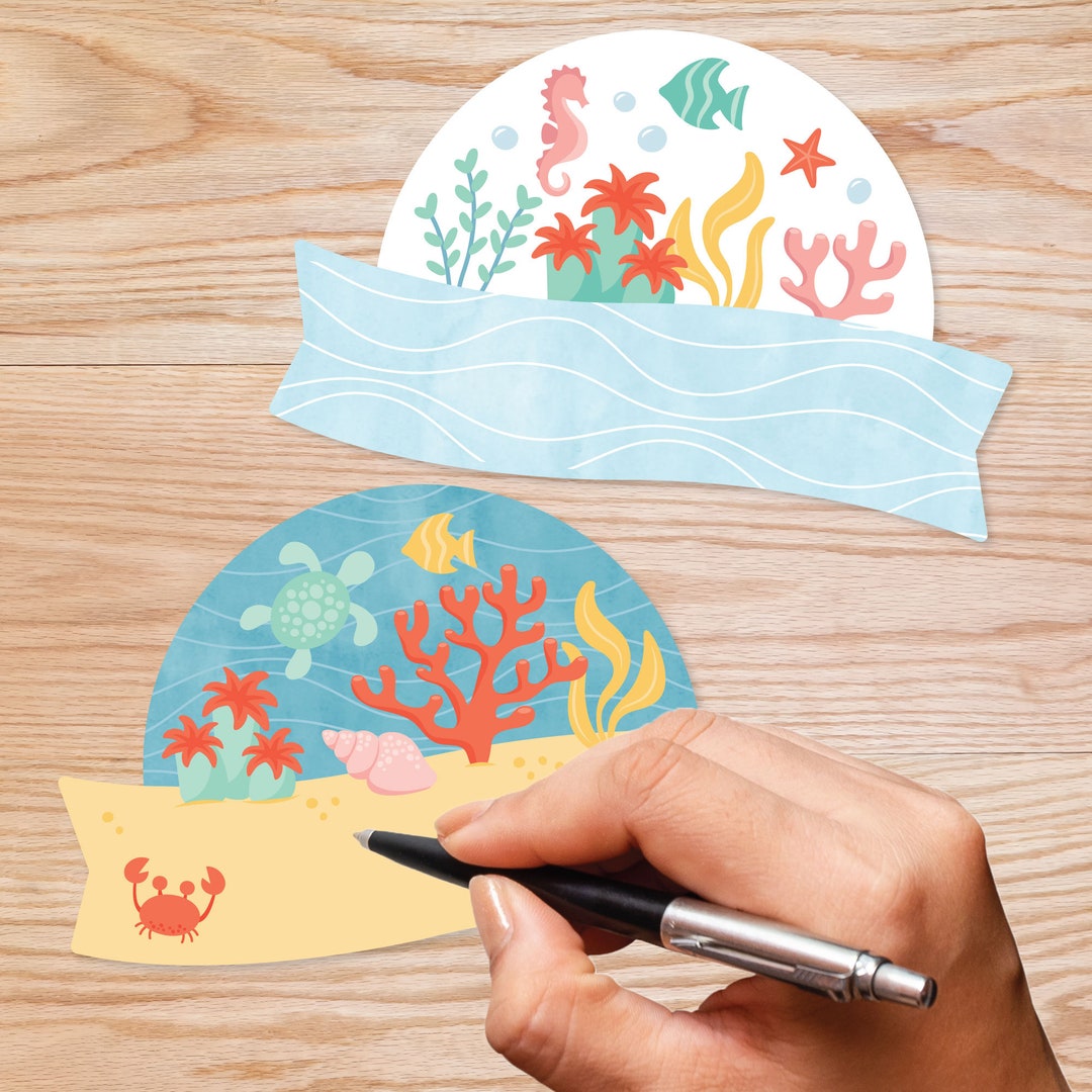 Ocean Creatures - DIY Blank Paper Desk or Locker Labels - Classroom ...