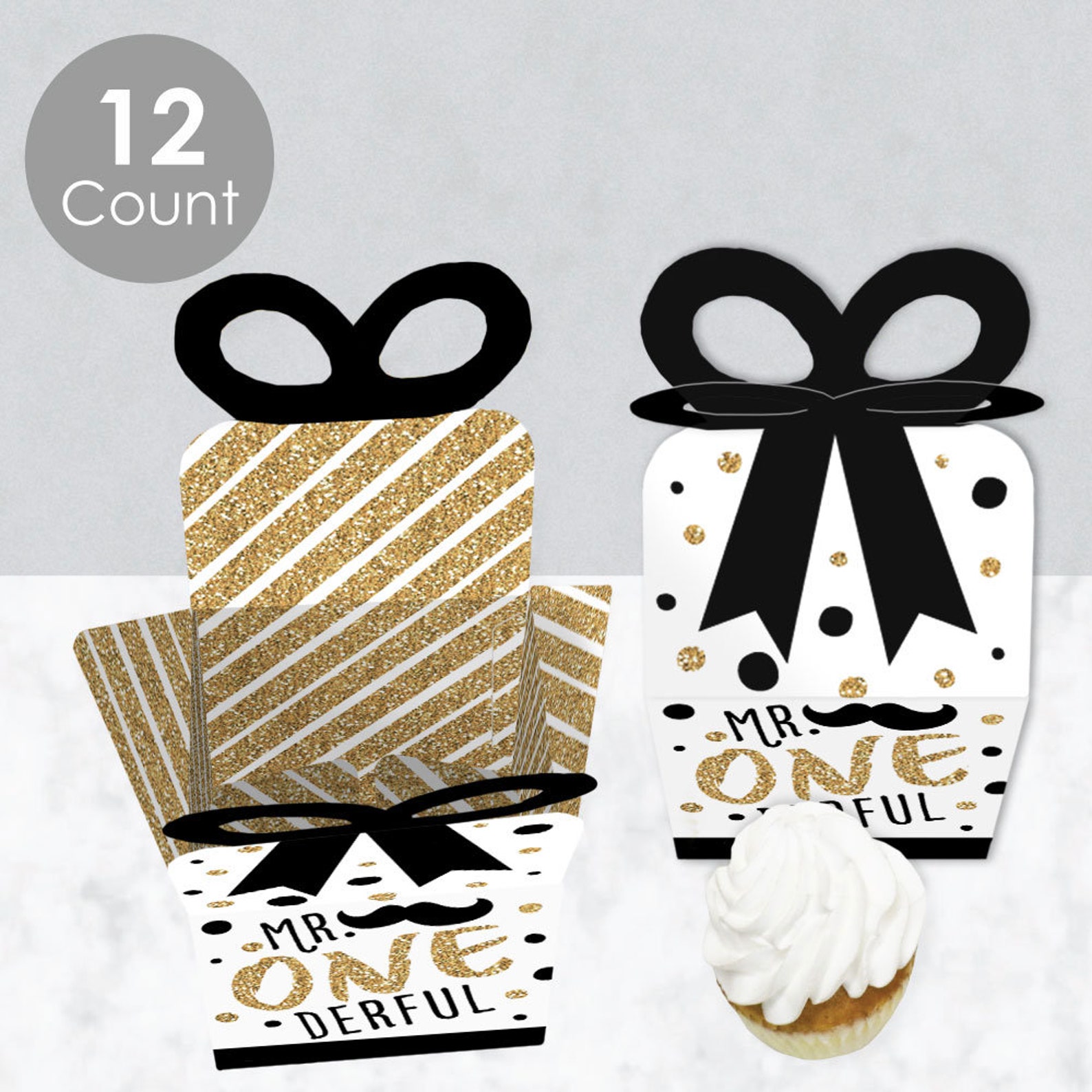 1st Birthday Little Mr. Onederful Square Favor Gift Boxes - Etsy