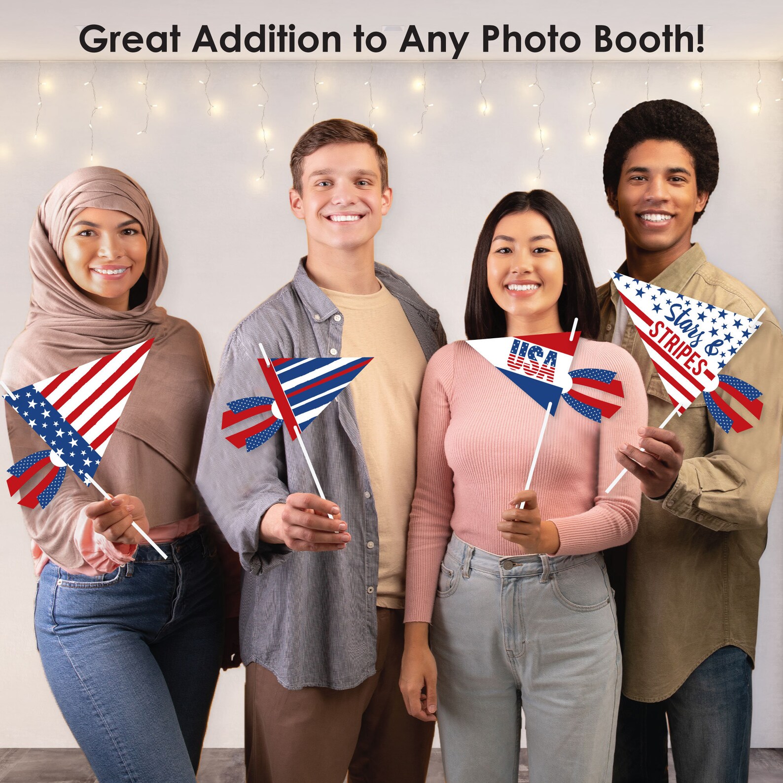 Stars & Stripes Triangle Patriotic Party Photo Props - Etsy