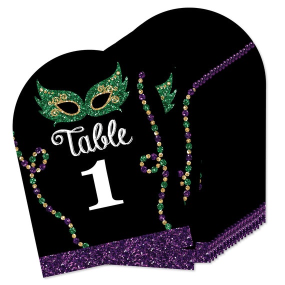 Mardi Gras - Masquerade Party Double-Sided 5 x 7 inches Cards - Table ...