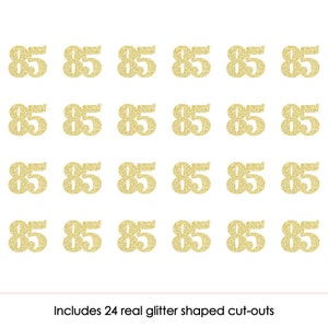 Gold Glitter 85 - No-mess Real Gold Glitter Cut-out Numbers - 85th ...