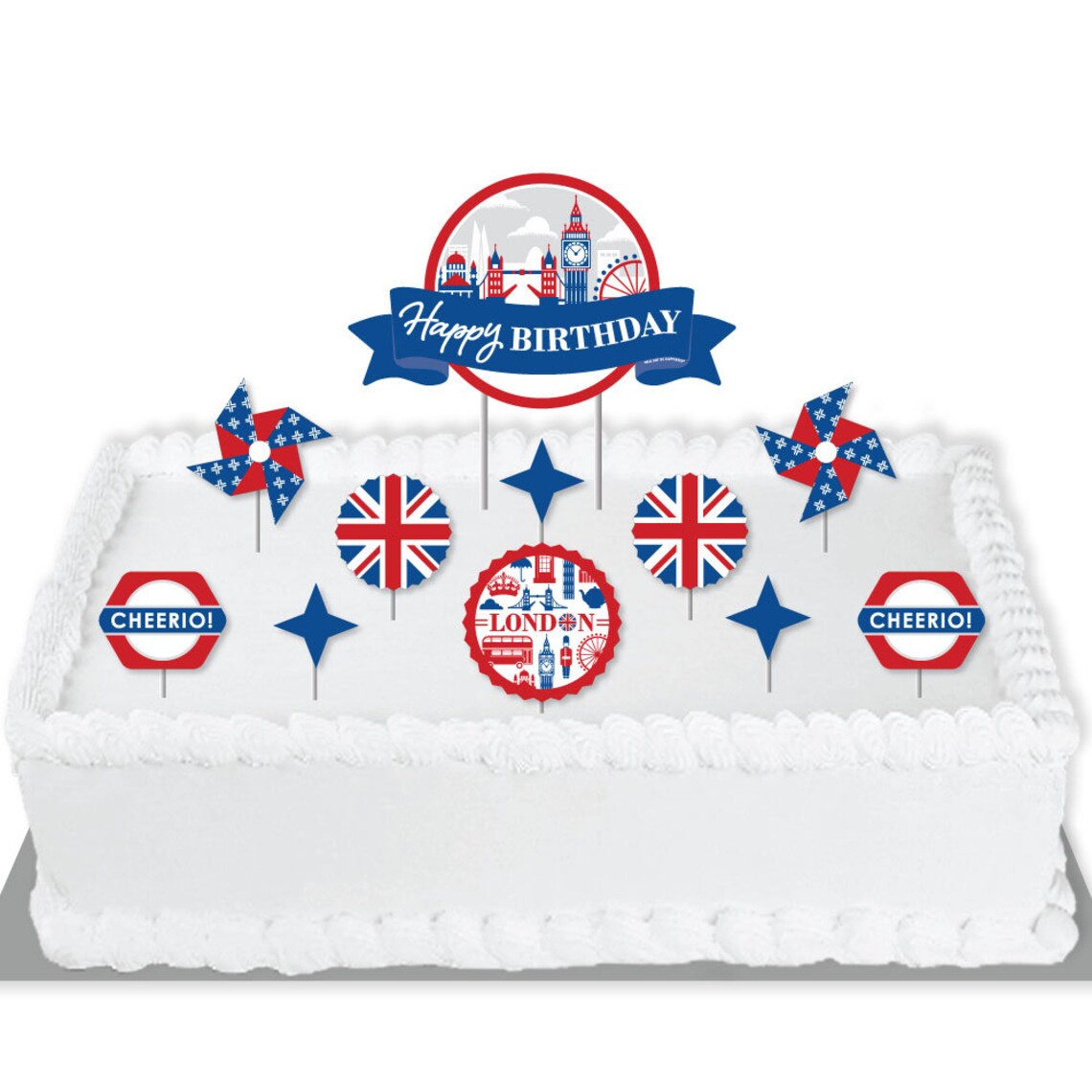 Cheerio London British UK Birthday Party Cake Decorating - Etsy