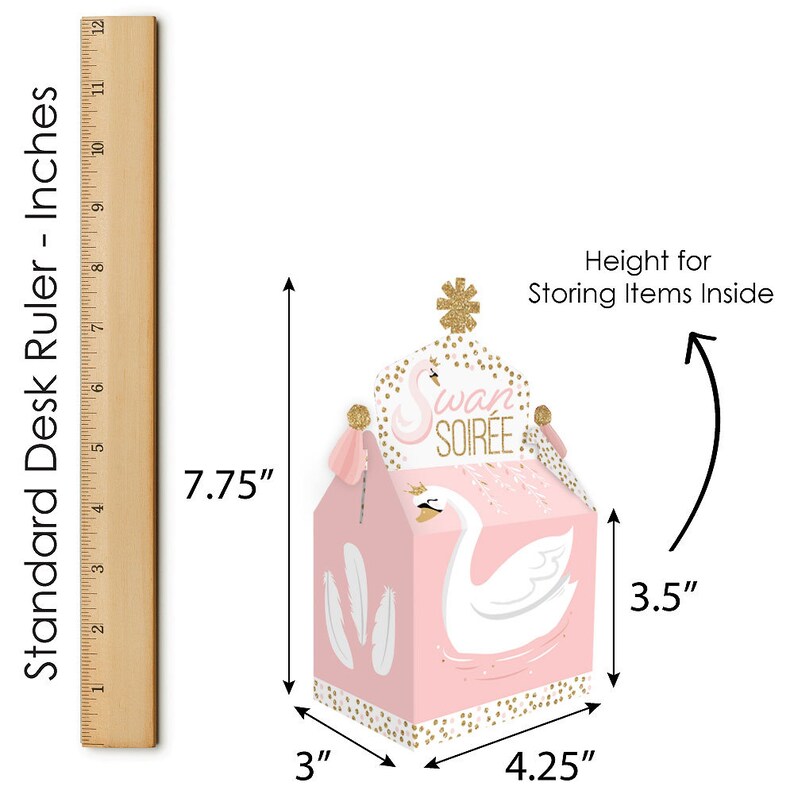 Swan Soiree Treat Box Party Favors White Swan Baby Shower - Etsy