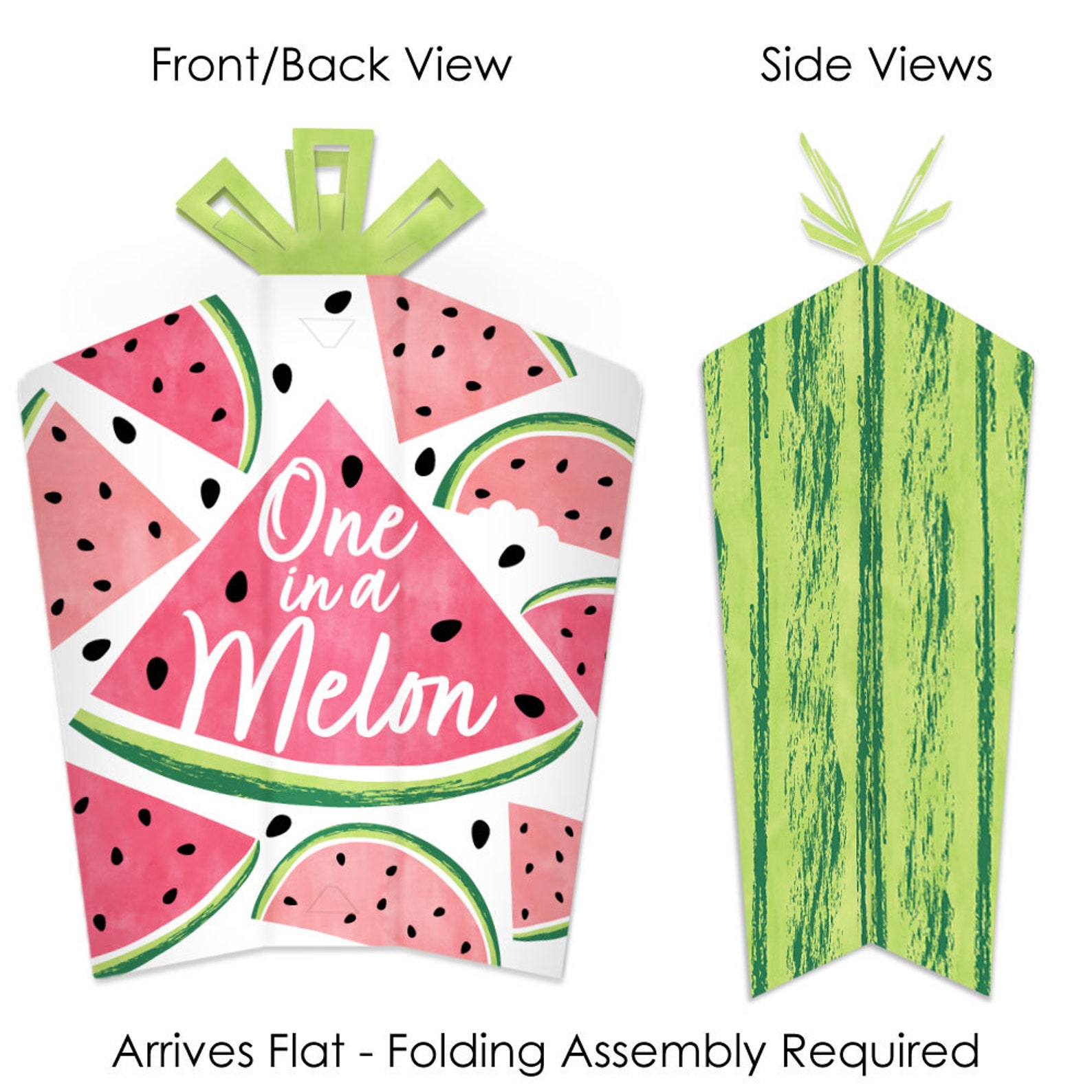 Sweet Watermelon Table Decorations Fruit Party Fold and - Etsy