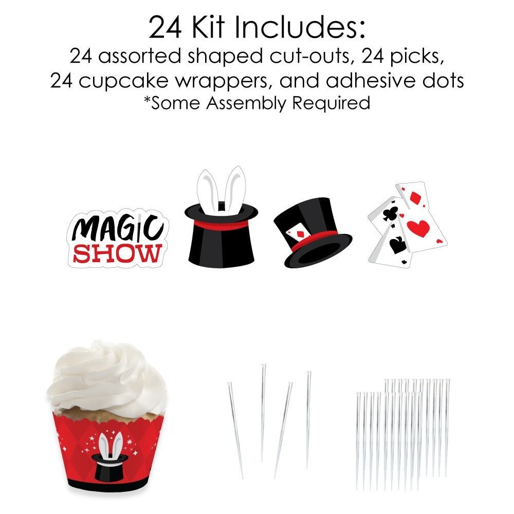 Ta-da, Magic Show - Cupcake Decoration - Magical Birthday Party Cupcake ...