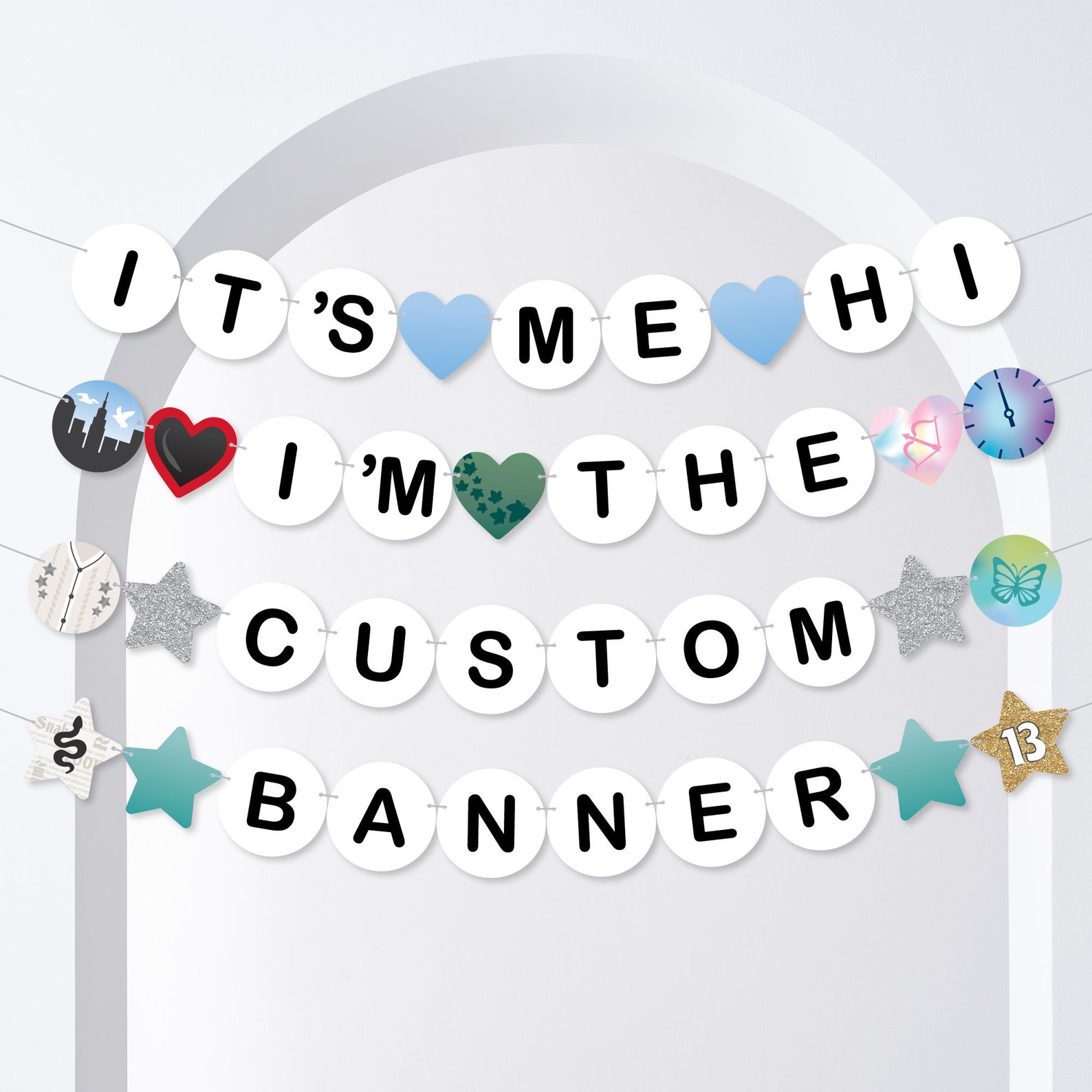 Custom in My Party Era Banner, Eras Party Decorations, Large Friendship ...